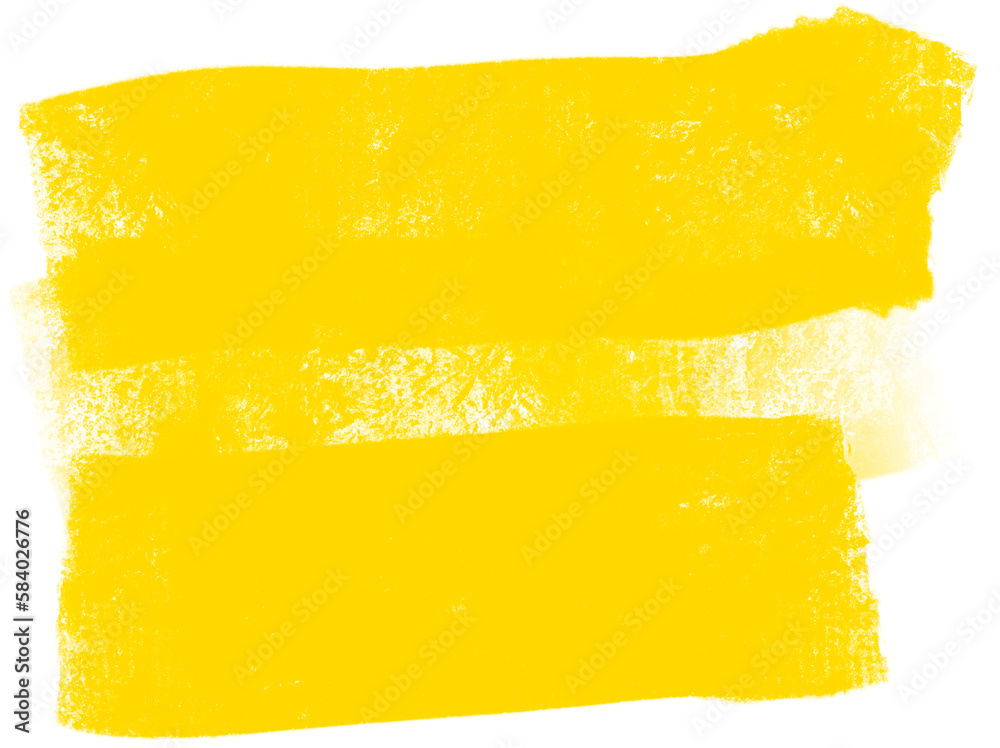 Bright yellow square blot. Hand drawn chalk stain. Hand painted png ...