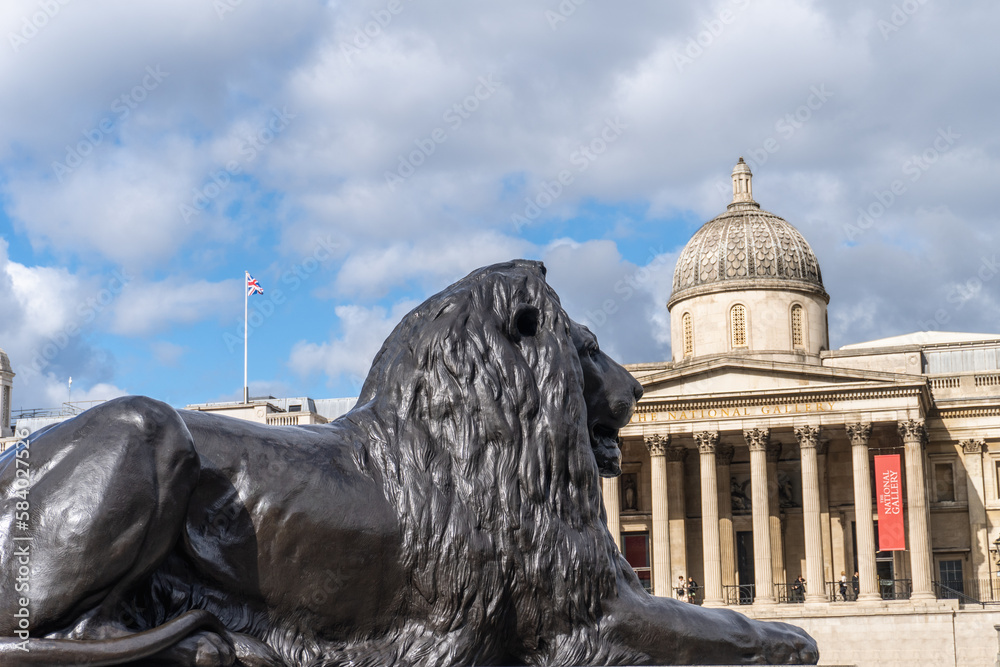 Westminster, London, England: Trafalgar Square. Nelson's Column ...