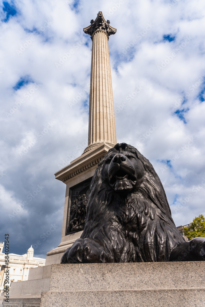 Westminster, London, England: Trafalgar Square. Nelson's Column ...