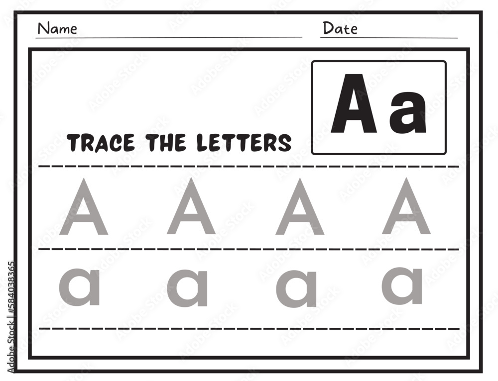 Alphabet tracing practice Letter A. Tracing practice worksheet ...