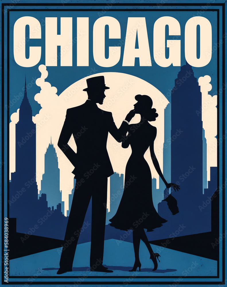 Antique 1920s illustration featuring a dancing couple and iconic ...