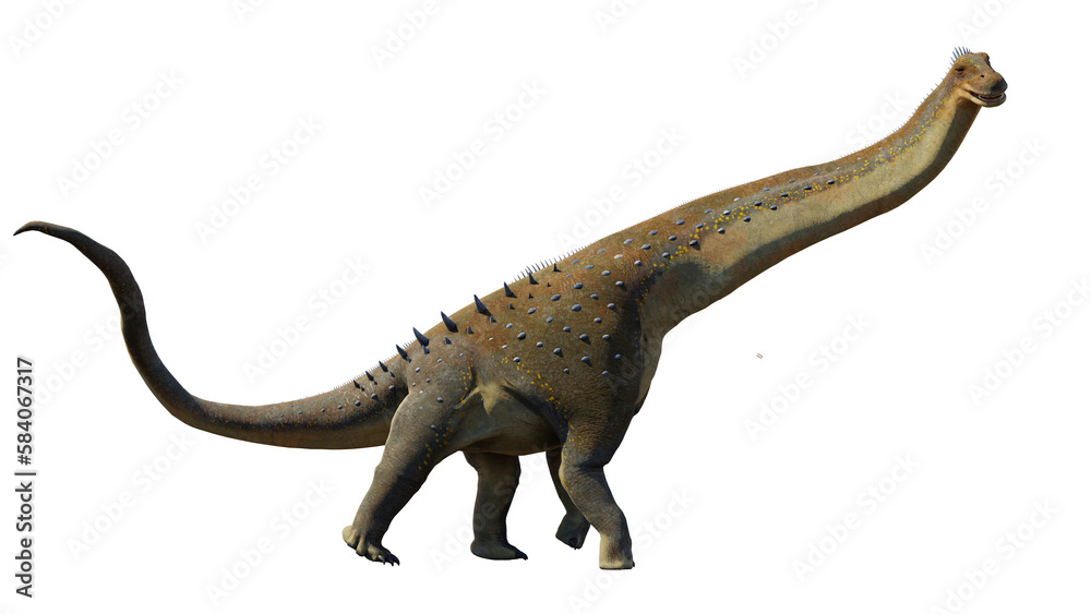 Alamosaurus, a long-necked dinosaur from the Late Cretaceous period ...