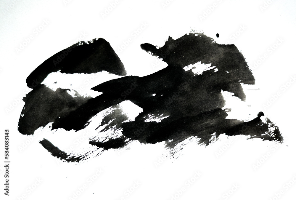 Abstract background ink grunge texture splash black watercolor drip art ...