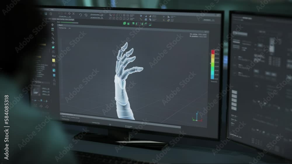 Vídeo do Stock: Modern computer software fabricates a model of a 3D ...