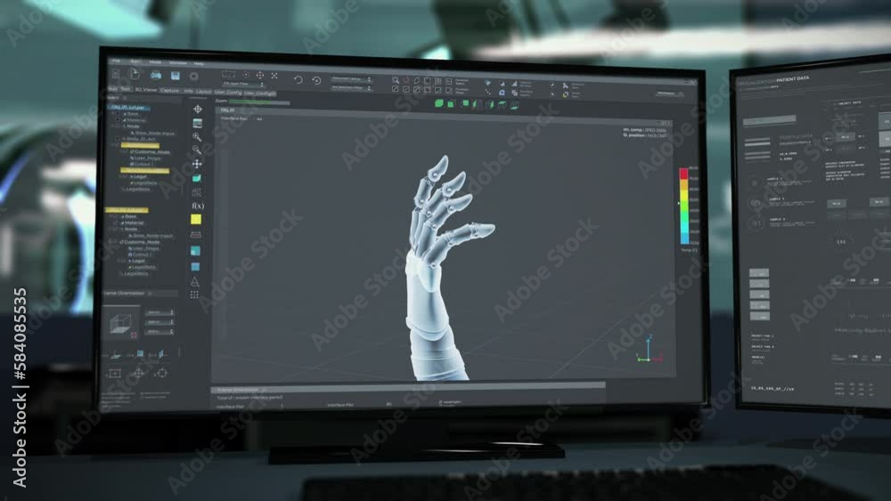 Modern cyber technology system creating a prototype of the robotic hand ...