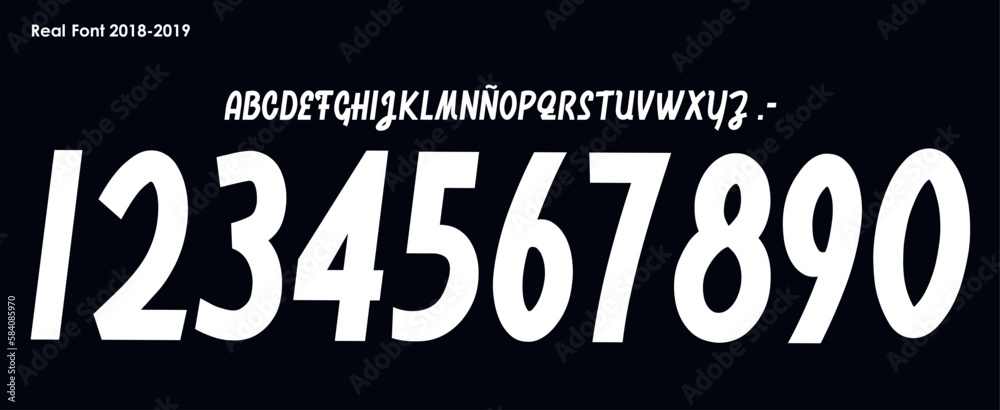 font vector team 2018 - 2019 kit sport style font. real madrid away ...