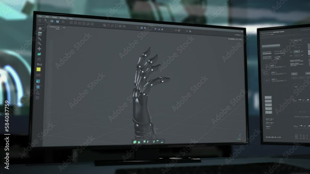 3D modelling software deals with development of a virtual robotic hand ...
