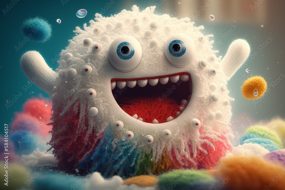 Meet the Super Happy Smile Monster - A Cute and Funny Pixar Style ...