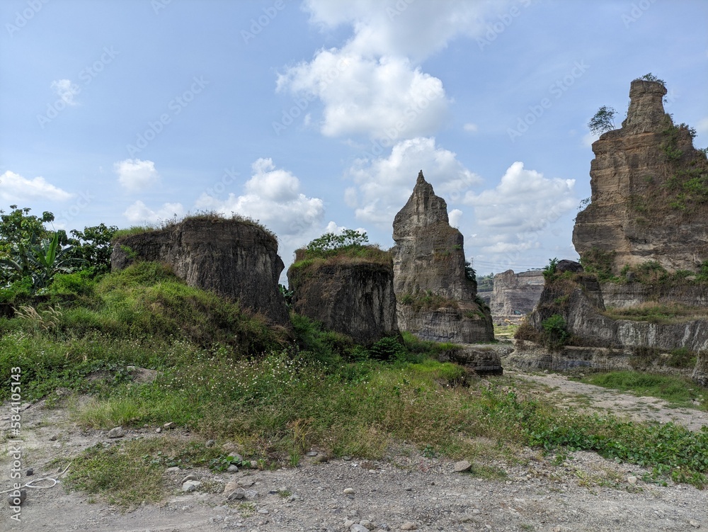 The location of a land mine for land expansion purposes in Indonesia ...