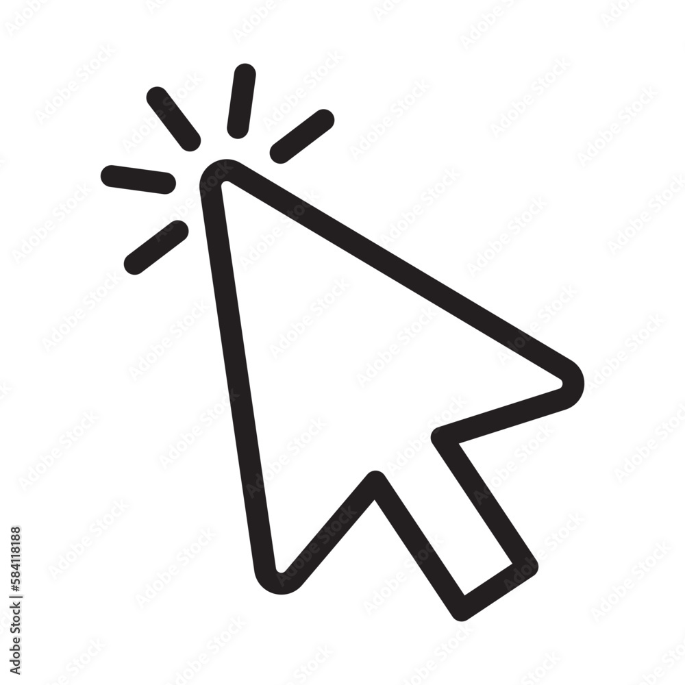 Vetor de Cursor icon. isolated computer cursor icon in flat style. web ...