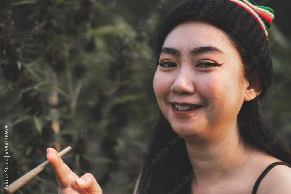 Girl Smoking Weed Background