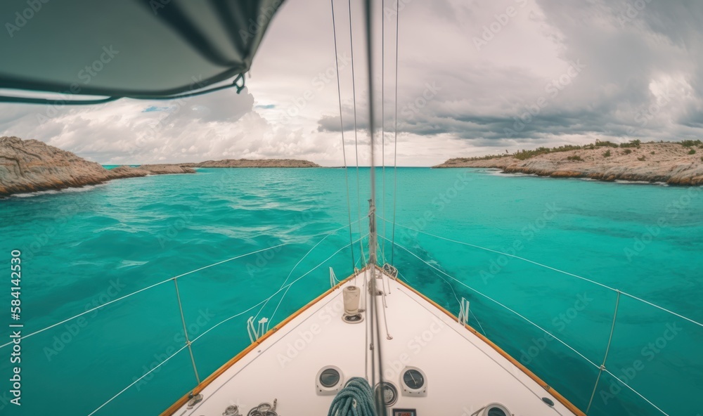Calm Water Scene from the Exumas in the Bahamas After a Winter Storm ...