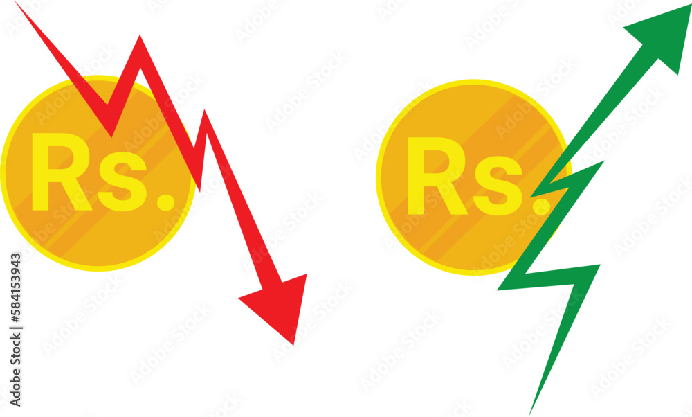 Sri Lanka rupee icon, LKR Rs vector, Rs coin inflection. Rs growth and ...
