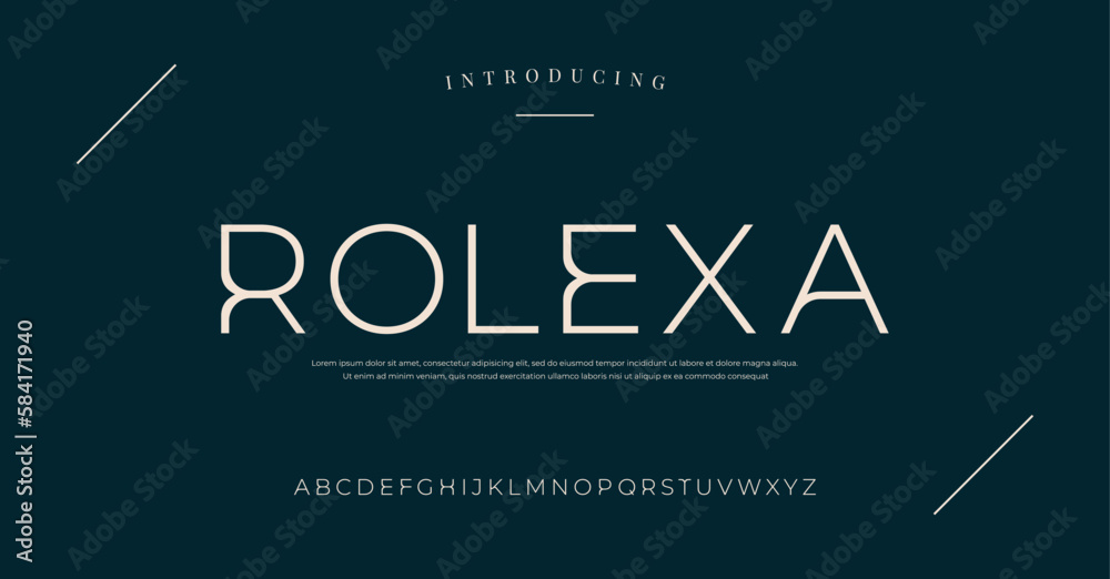 Elegant alphabet font. Typography style fonts for fashion, retail ...