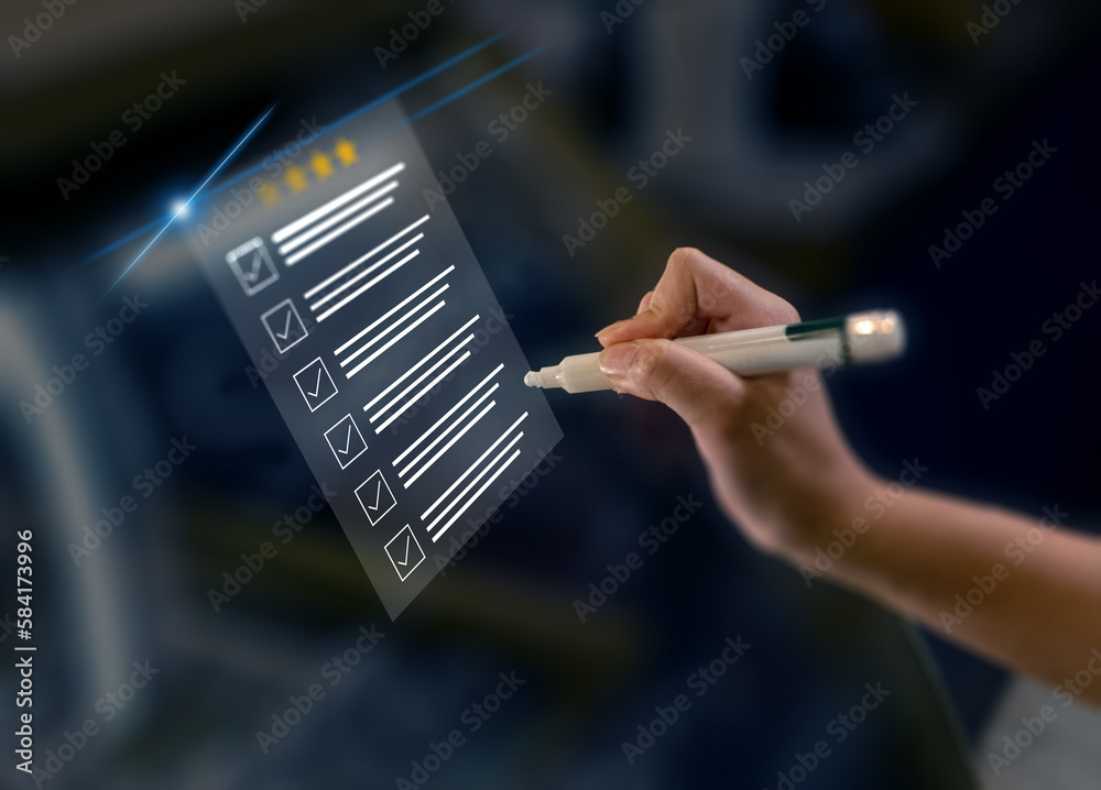 Quality and performance monitoring chart mark concept checking all the ...