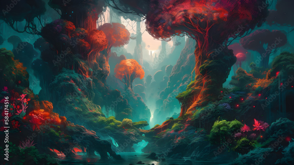 incredible landscape that is filled with life and lush nature, the ...