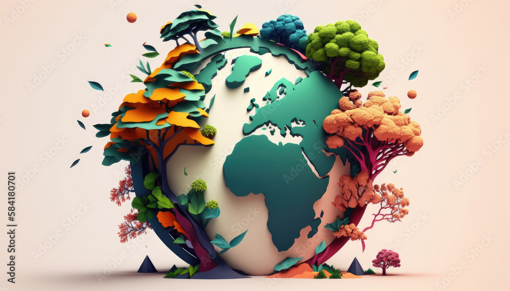 The scene depicted a harmonious coexistence between people and nature ...