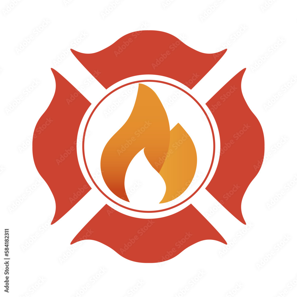 Feuerwehr Logo Icon Symbol Fire Firedepartment Flamme Flame Stock ...