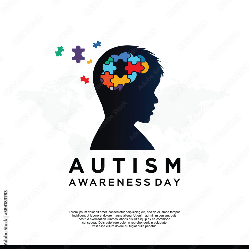 Vector Illustration of World autism awareness day Stock Vector | Adobe ...