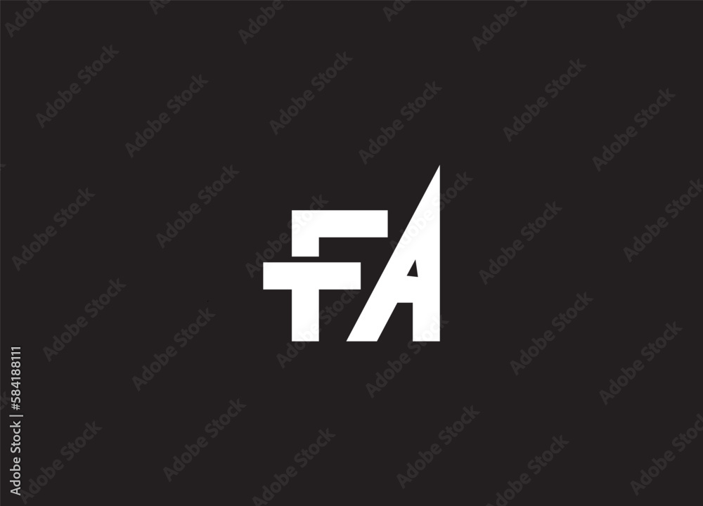 Alphabet letters monogram logo icon FA design Stock Vector | Adobe Stock