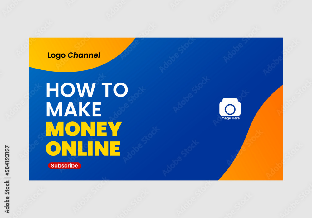 simple youtube thumbnail template. Stock Vector | Adobe Stock