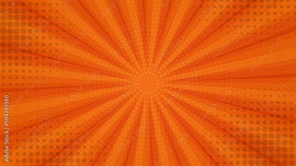 Abstract orange background with halftones. Vector comic art backdrop illustrations Stock Vector ...