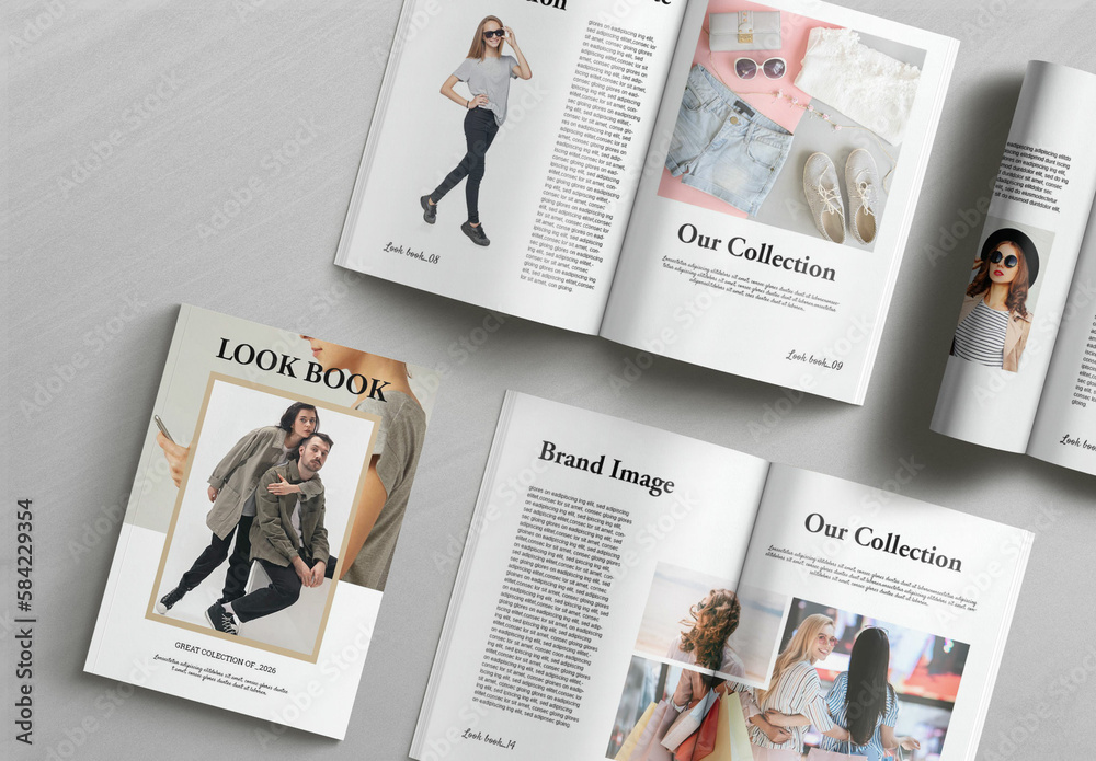 Fashion Lookbook Layout Stock Template | Adobe Stock