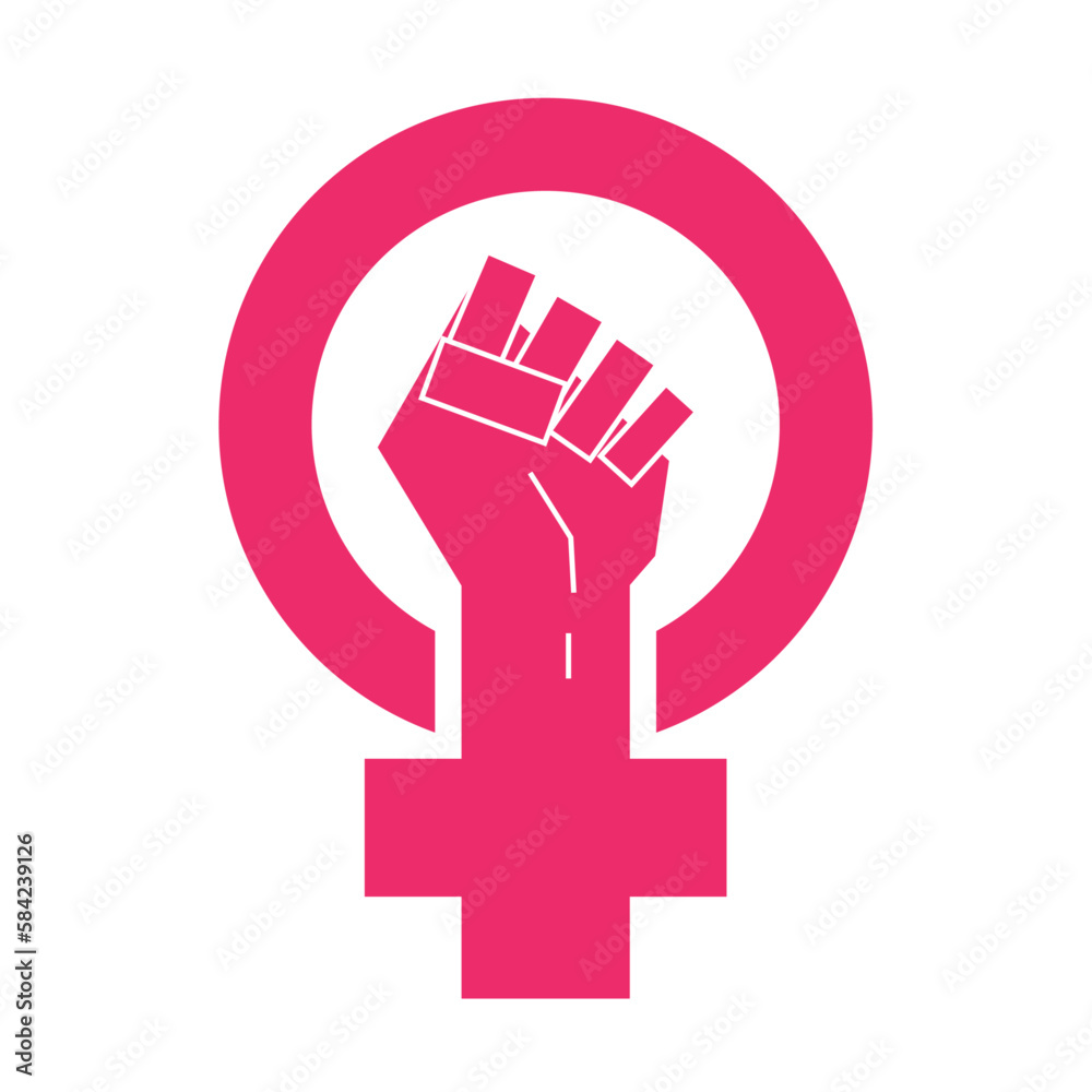 Feminism Symbol illustration. A flat illustration iconic design of ...