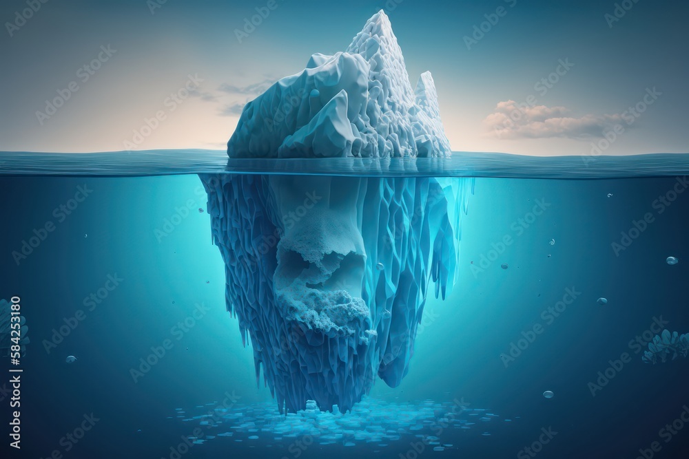 Tip of the iceberg. Business concept. Iceberg. Success business ...