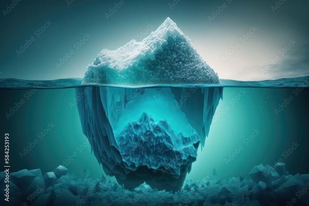Tip of the iceberg. Business concept. Iceberg. Success business ...