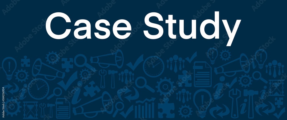 Case Study Blue Business Symbols Texture Bottom Text Stock Illustration ...