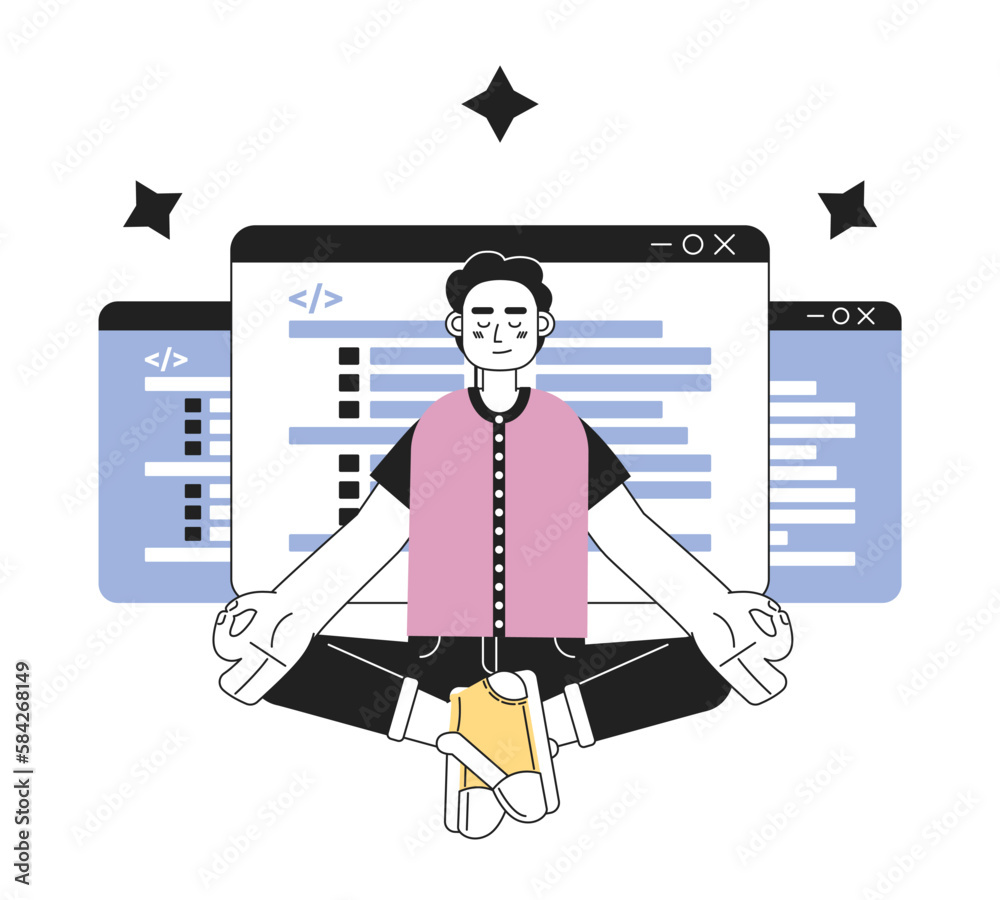 Become programmer expert line concept vector spot illustration ... Become programmer expert line concept vector spot illustration ...