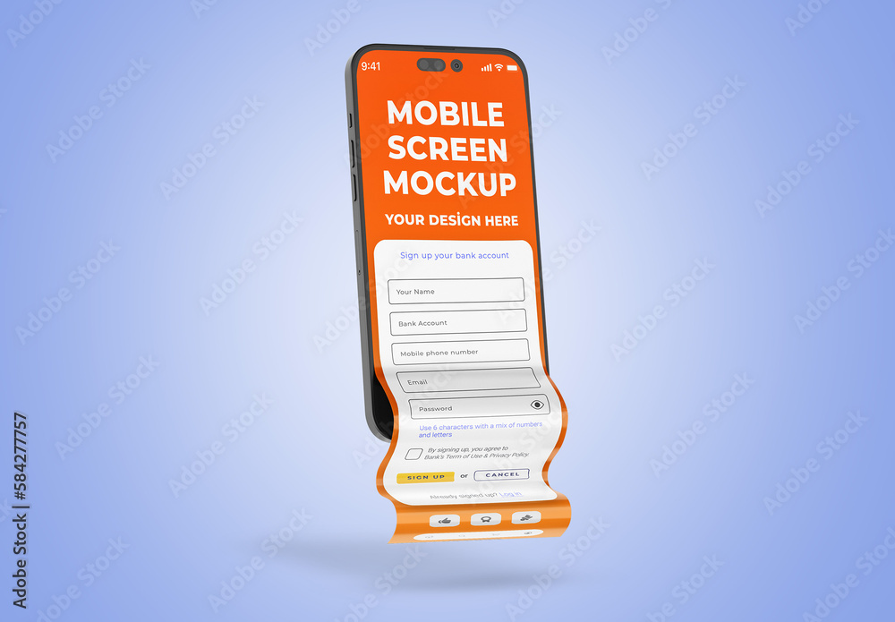 Long Scroll Mockup Stock Template | Adobe Stock