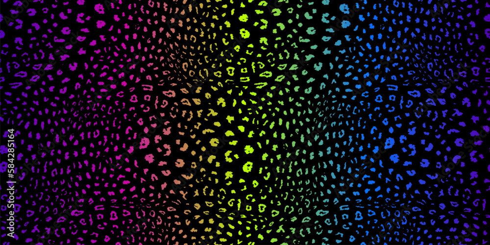 Leopard print pattern. Vector seamless background. Animal skin texture ...