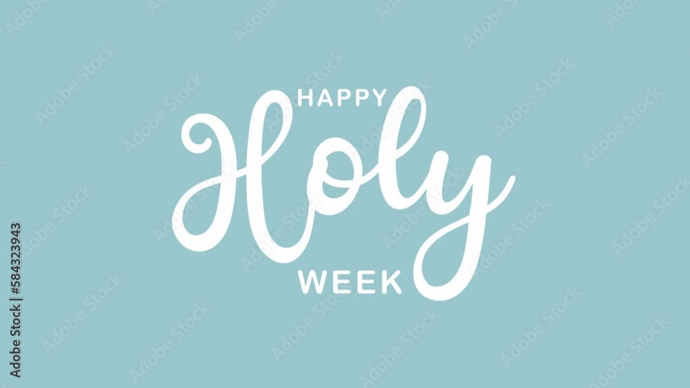 Video Stock Happy holy week greeting animation text, for banner, social ...
