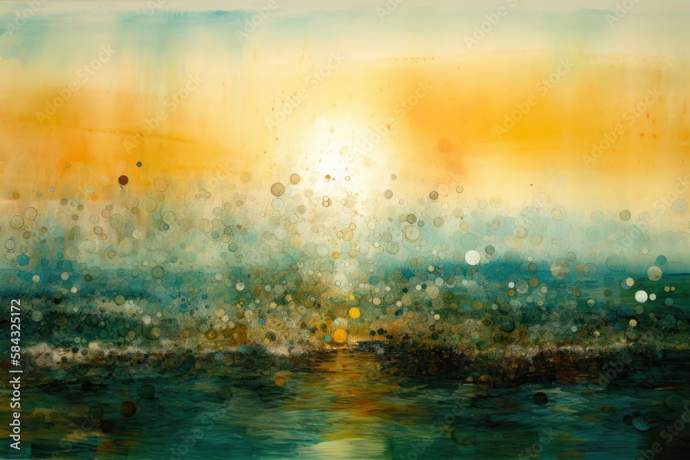 dot matrix ocean turner sunset body deep resin voluminous light and ...