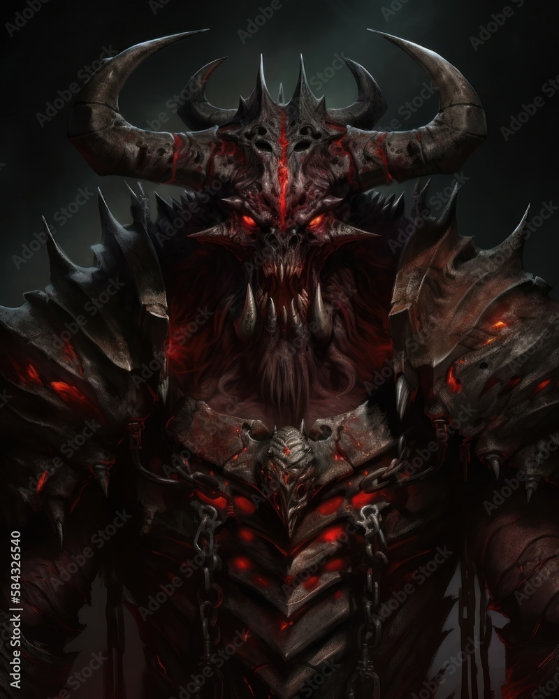 diablo lord terror demonic glory closeup looking demon concept ...