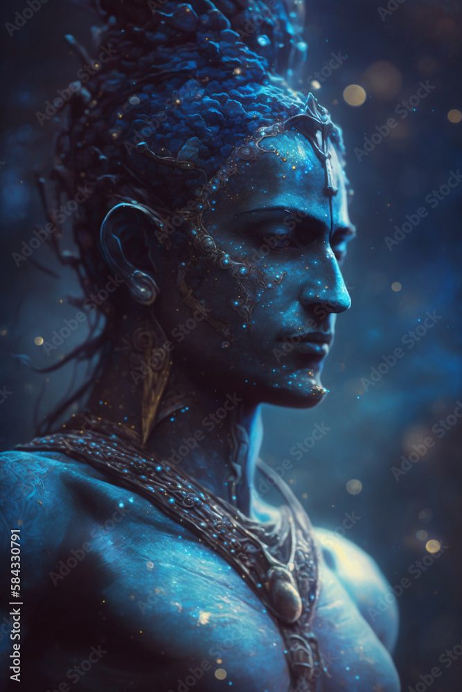 Varuna, Lord of the Waters and Skies: A Divine Portrait Stock ...