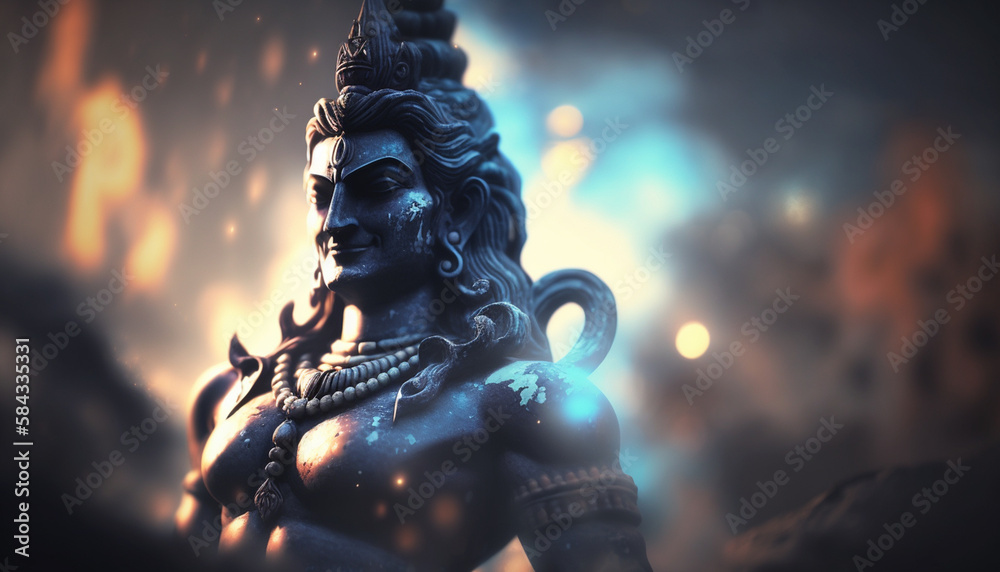 Shiva, the Lord of Destruction and Renewal: Majestic Portrait of the ...