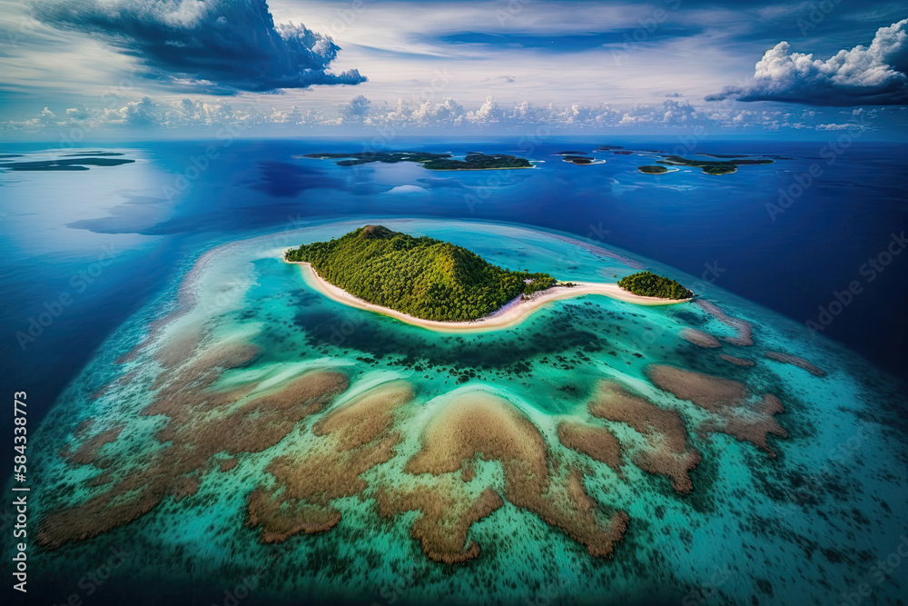 Island chains in the sea. Aerial photos of the Philippine dream islands ...