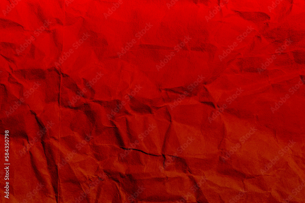 Crumpled red paper texture background. Wrinkled paper surface for ...