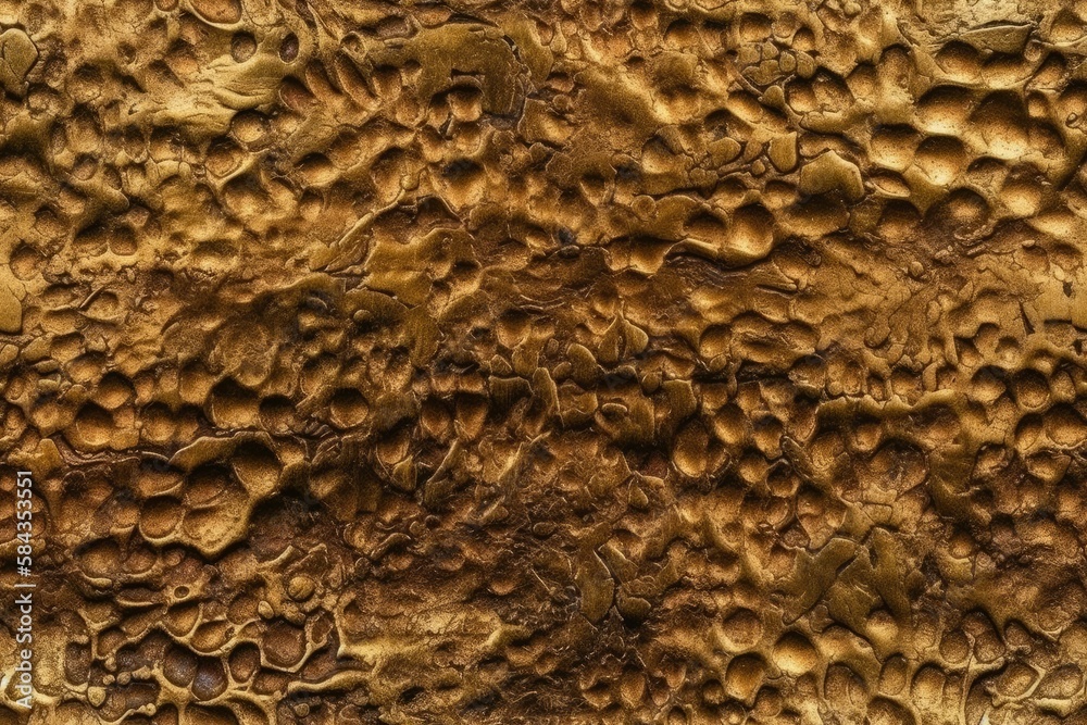 Seamless Hammered Brass Texture With Uneven Surfaces And Dents Texture Background Stock