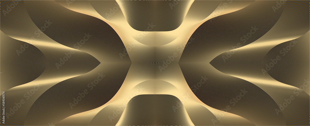 Luxury Horizontal abstract gold wavy abstract background with gold ...