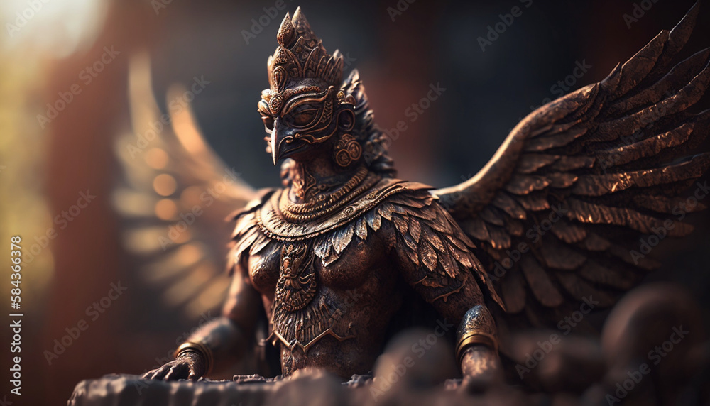 Majestic Garuda Sculpture: Symbol of Power and Devotion in Indian ...