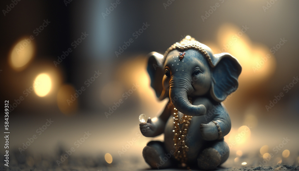 Divine Wisdom embodied in Indian Elephant Sculpture of Ganesha, the ...