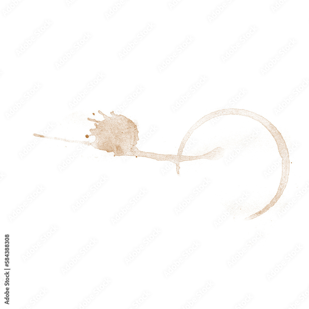 Coffee stains isolated on a transparent background. Royalty high ...