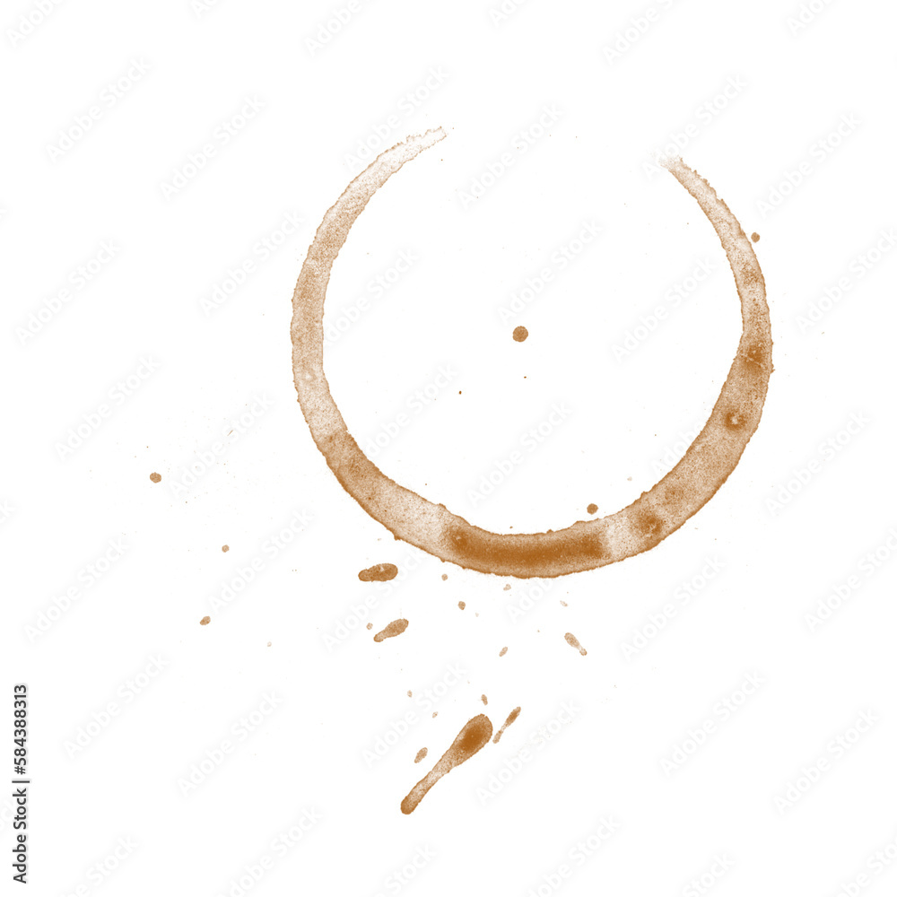 Coffee stains isolated on a transparent background. Royalty high ...