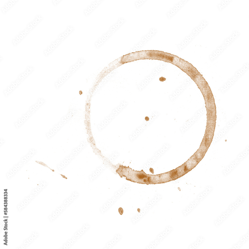 Coffee stains isolated on a transparent background. Royalty high ...