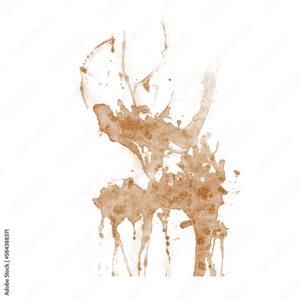 Coffee stains isolated on a transparent background. Royalty high ...