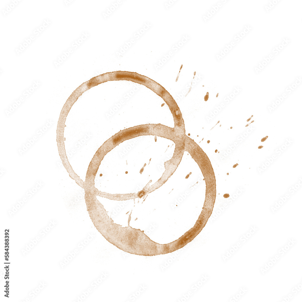 Coffee stains isolated on a transparent background. Royalty high ...